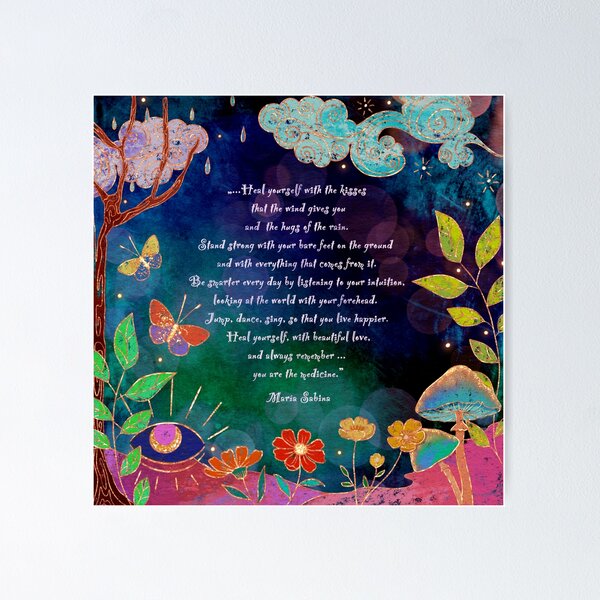 Póster con la obra «Poema de María Sabina 2» de Olivia Bürki | Redbubble