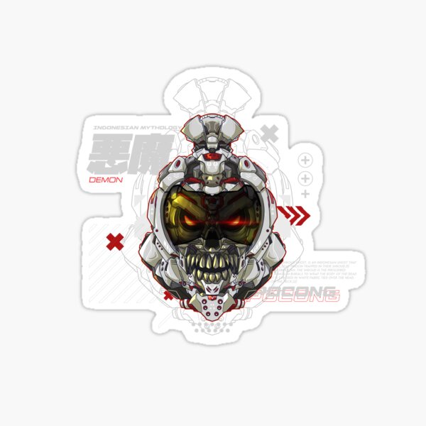 "astronaut skull Pocong" Sticker for Sale by DNZ-STUDIOS | Redbubble