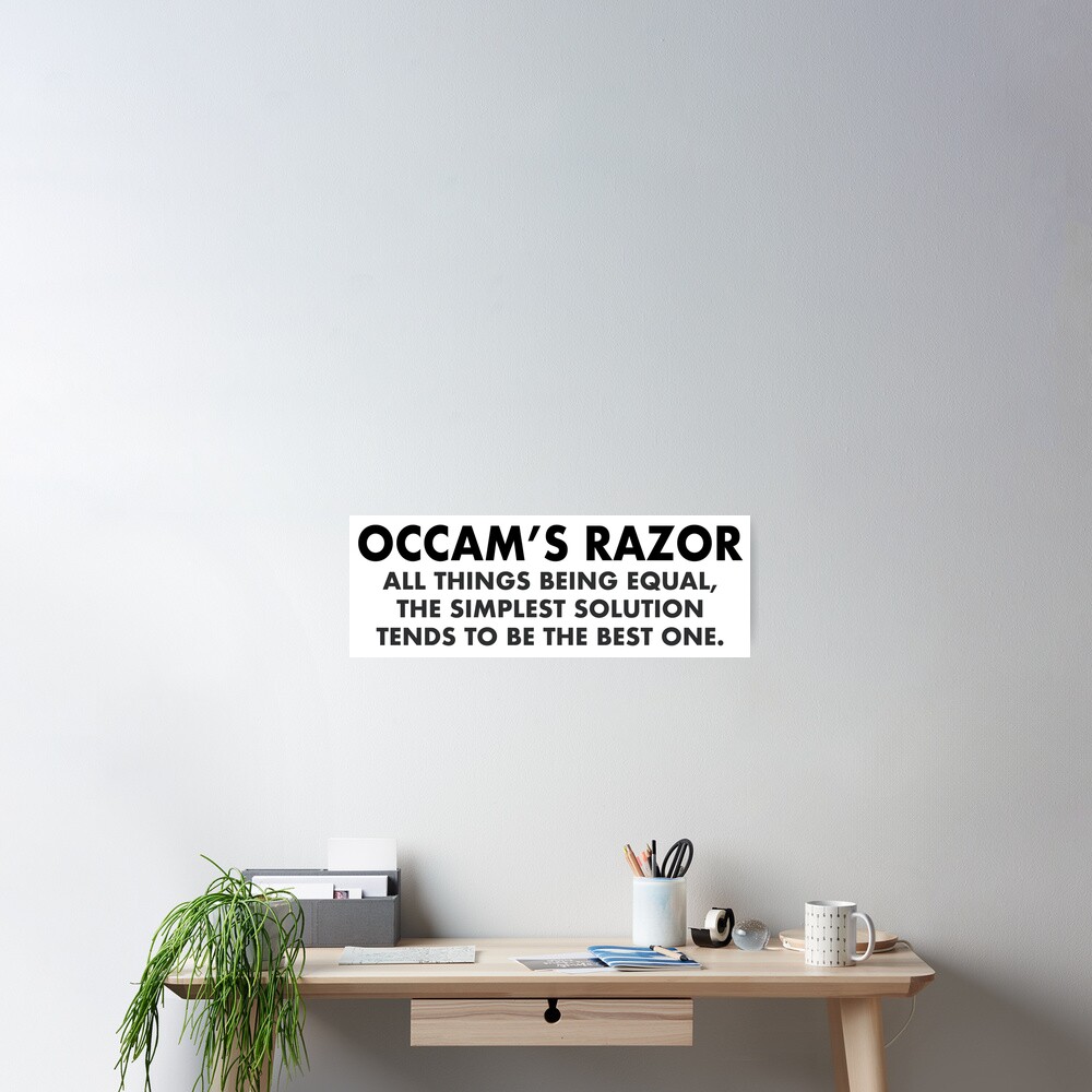"Occam's Razor Definition" Poster for Sale by elishamarie28 | Redbubble