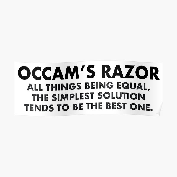 "Occam's Razor Definition" Poster for Sale by elishamarie28 | Redbubble