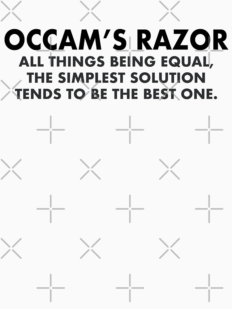 "Occam's Razor Definition" T-shirt for Sale by elishamarie28 ...