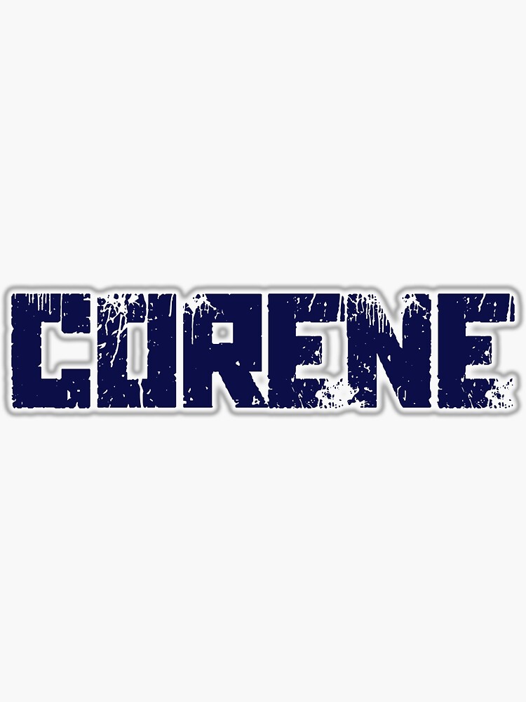 "CORENE - Nametag for CORENE Grunge Style in Dark Blue" Sticker for ...