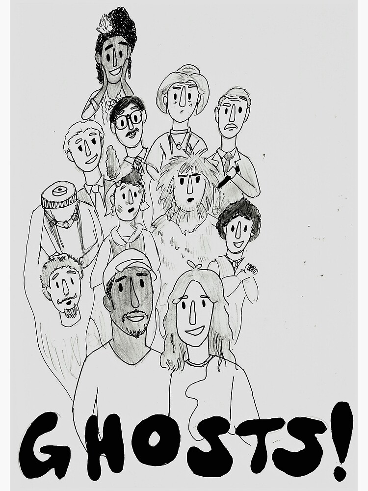 "BBC Ghosts Line Drawing" Art Print for Sale by charlottiser | Redbubble
