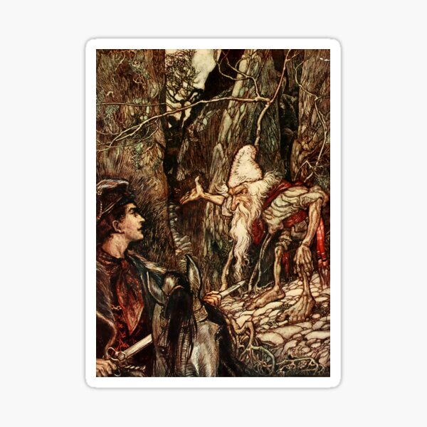 Rumpelstiltskin” Fairy Art by Arthur Rackham" Sticker for Sale by ...