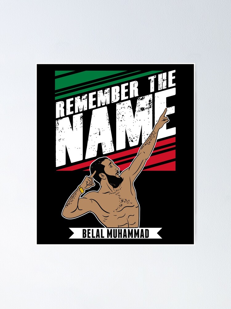Póster «Belal recuerda el nombre gráfico de la bandera de Muhammad Mma ...