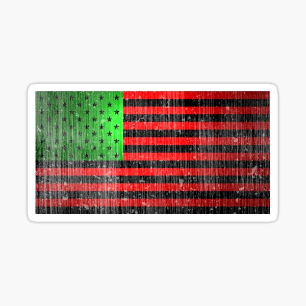 "African-american Vintage Grunge Flag" Sticker for Sale by ...