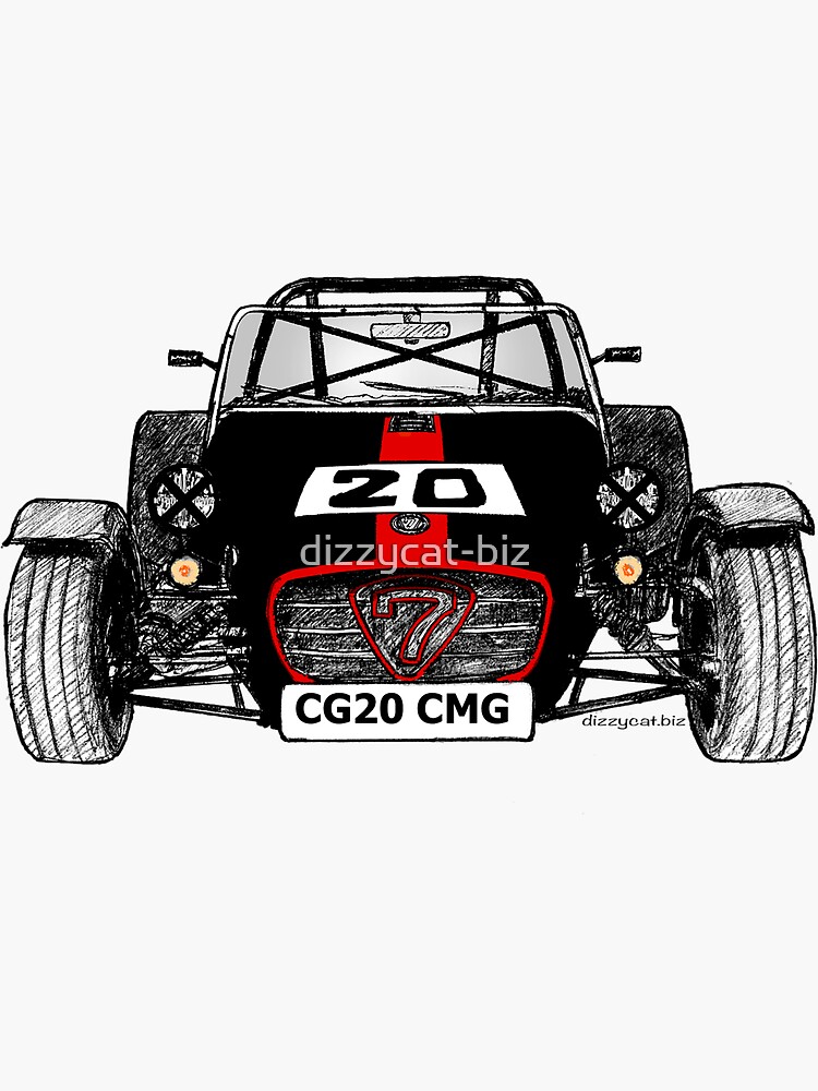 "Caterham Racing Car - 20" Sticker for Sale by dizzycat-biz | Redbubble