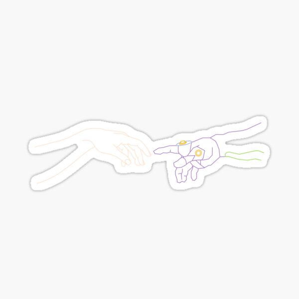"Unit 01 and Shinji Hands" Sticker for Sale by cristaef99 | Redbubble