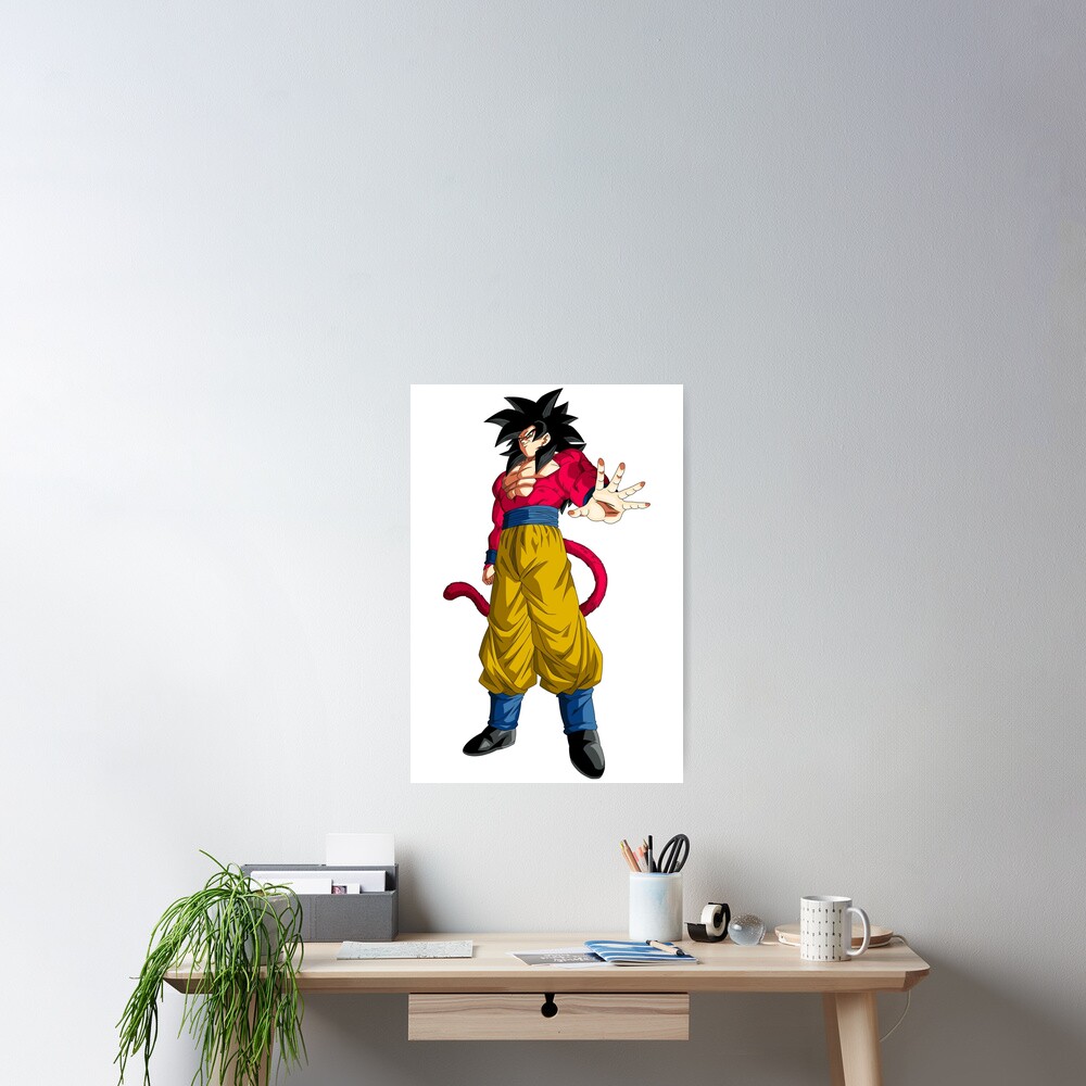 "Goku Super Saiyan 4" Poster for Sale by jixelpatterns | Redbubble