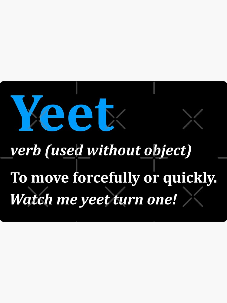 "Funny Yeet Definition F1 Design" Sticker for Sale by davidspeed ...