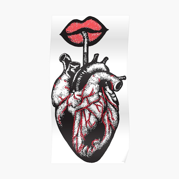 "surrealist heart artwork design" Poster for Sale by scadadesign ...