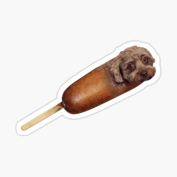 "corn DOG sticker" Sticker by oneystickers | Redbubble