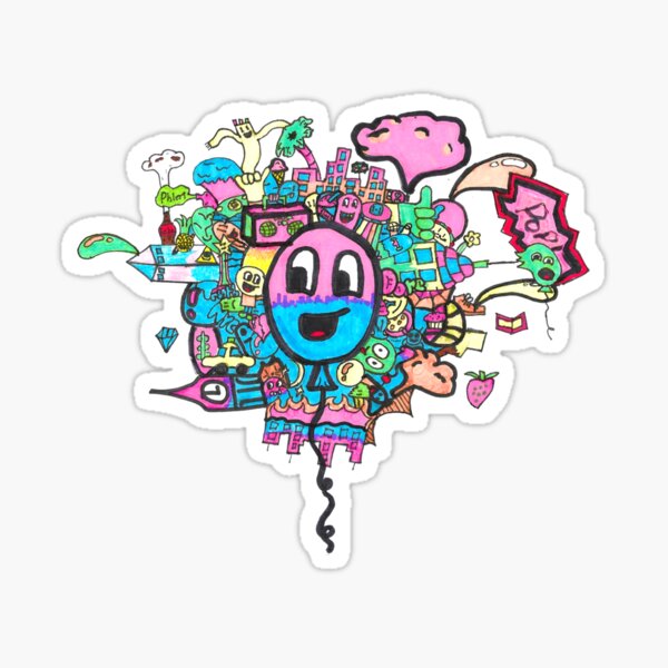 "Colorful Balloon Pop Art" Sticker for Sale by MoonMan-Designs | Redbubble