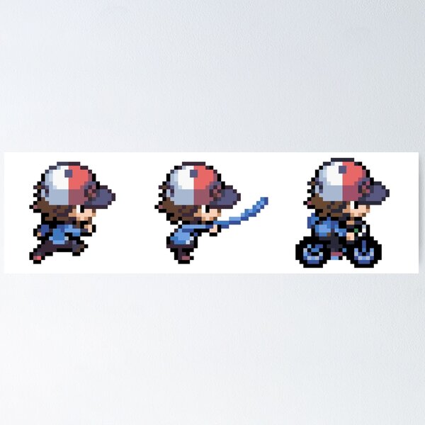 "Black and White Protagonist Hilbert 3 Sprites" Poster for Sale by ...