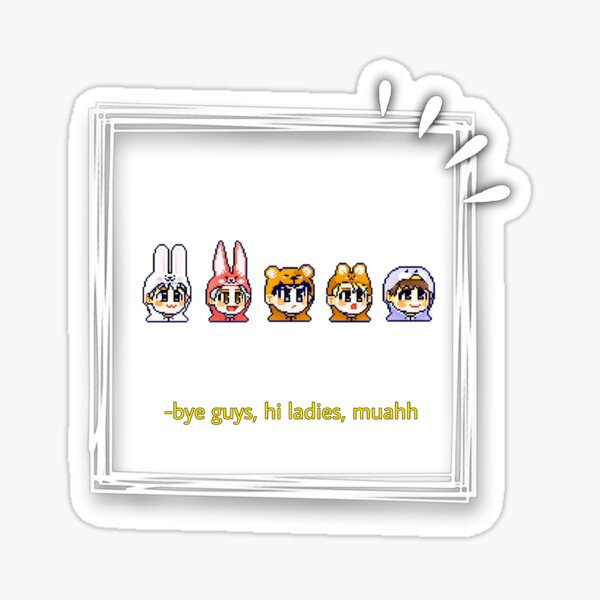 "Bye guys hi ladies muahh" Sticker by yasmine13liyi | Redbubble