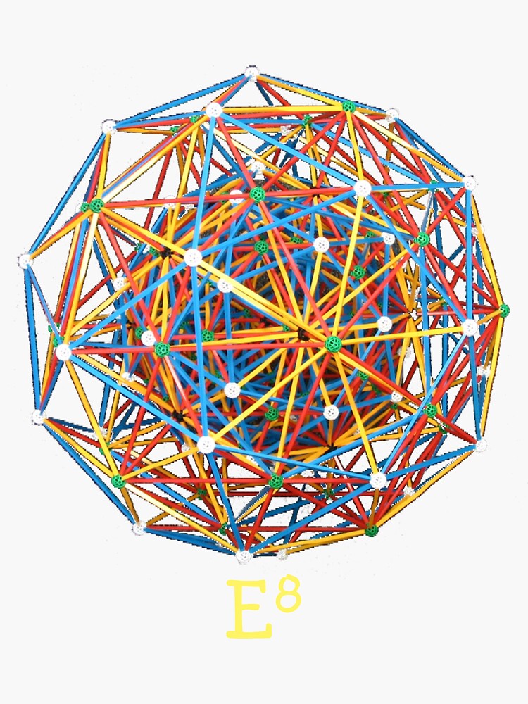 "E8 Mathematics Group Thoery Lie Groups" Sticker for Sale by ...