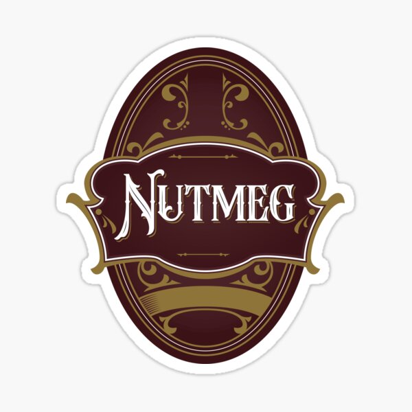 "Vintage Nutmeg Label" Sticker for Sale by The-Label-King | Redbubble