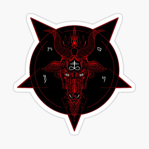 "Baphomet Logo Art" Sticker for Sale by Wongtuo | Redbubble