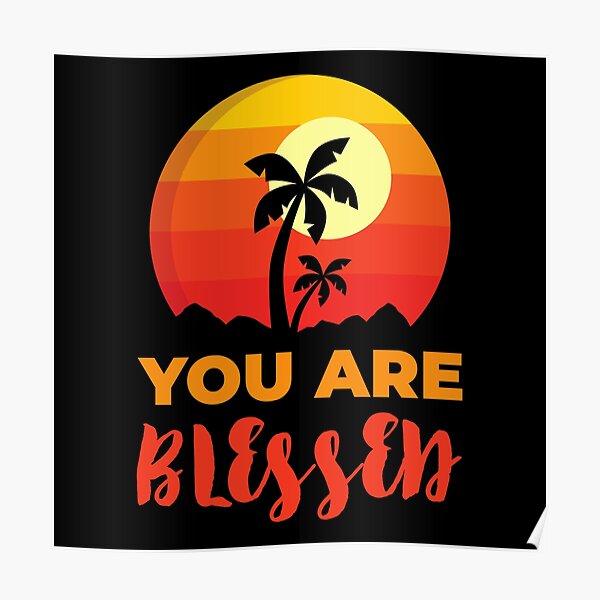 "You Are Blessed Beach, Positive Affirmation Gift, Positive Message ...