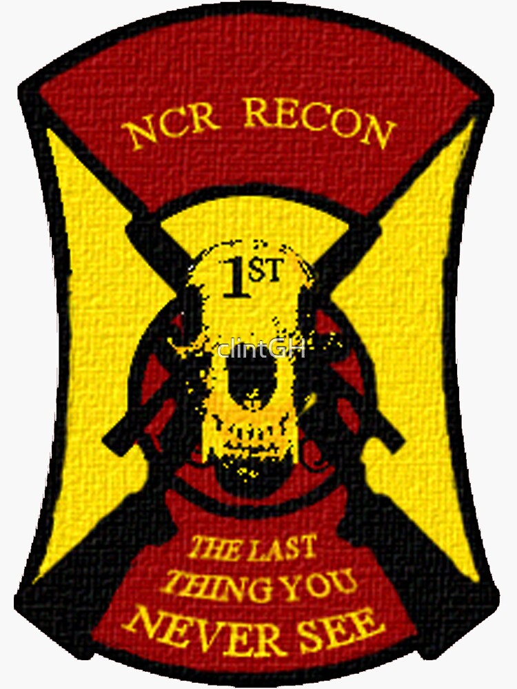 "NCR 1st Recon Sticker & Tshirt" Sticker for Sale by clintGH | Redbubble