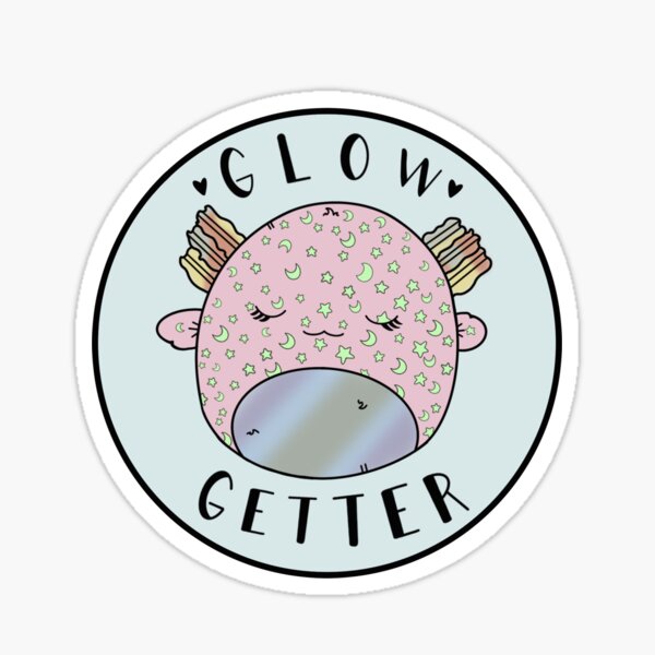 "Glow Getter - Cressida The Axolotl Squish" Sticker for Sale by averyff ...