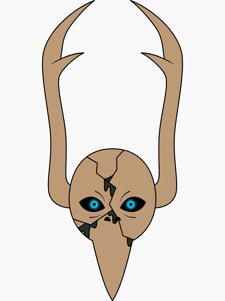 "Cracked Emperor Belos Mask" Sticker for Sale by InsideTheVector ...