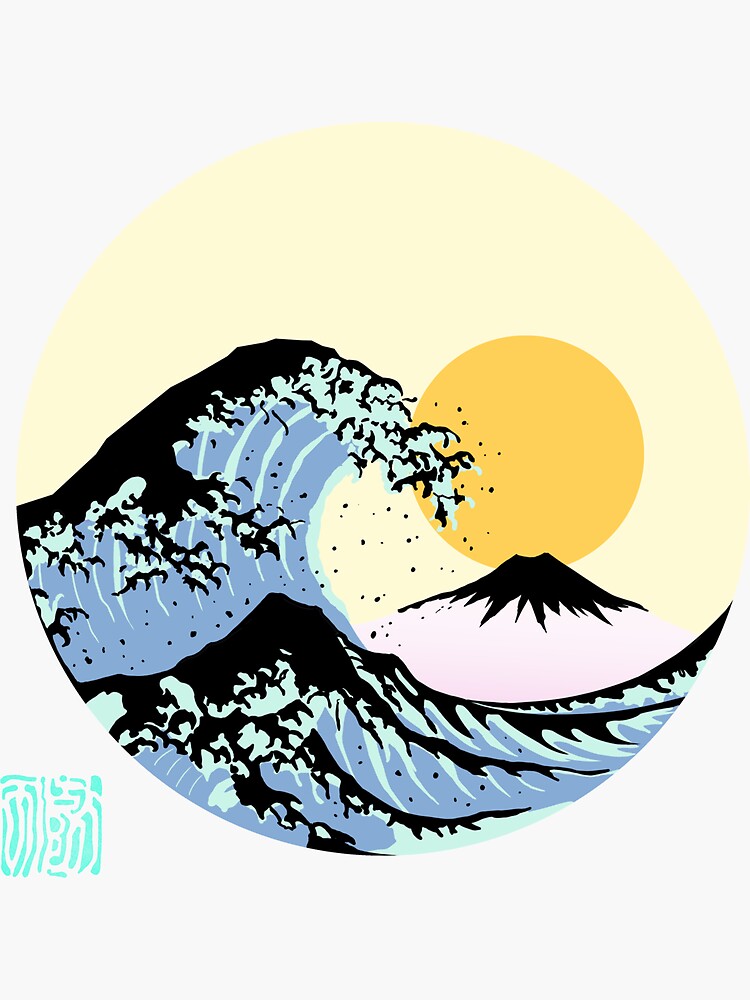"traditional japanese flag wave" Sticker for Sale by MoriaDoesArt ...