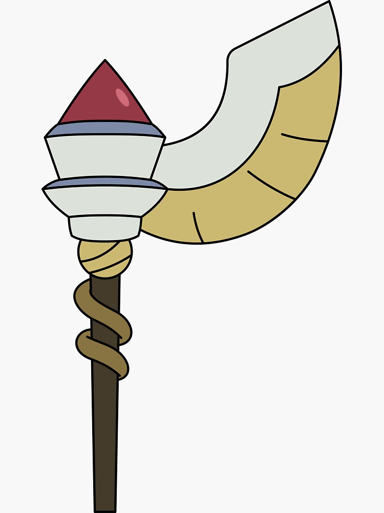 "Golden Guard Staff" Sticker for Sale by InsideTheVector | Redbubble
