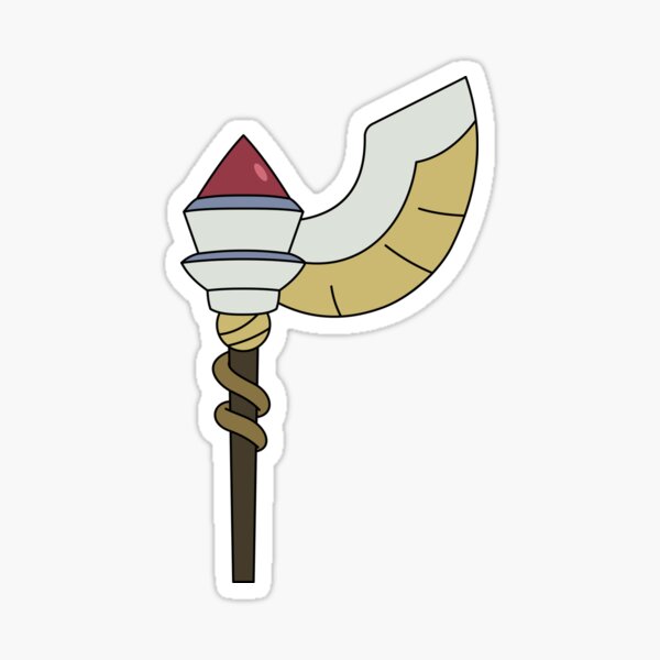 "Golden Guard Staff" Sticker for Sale by InsideTheVector | Redbubble