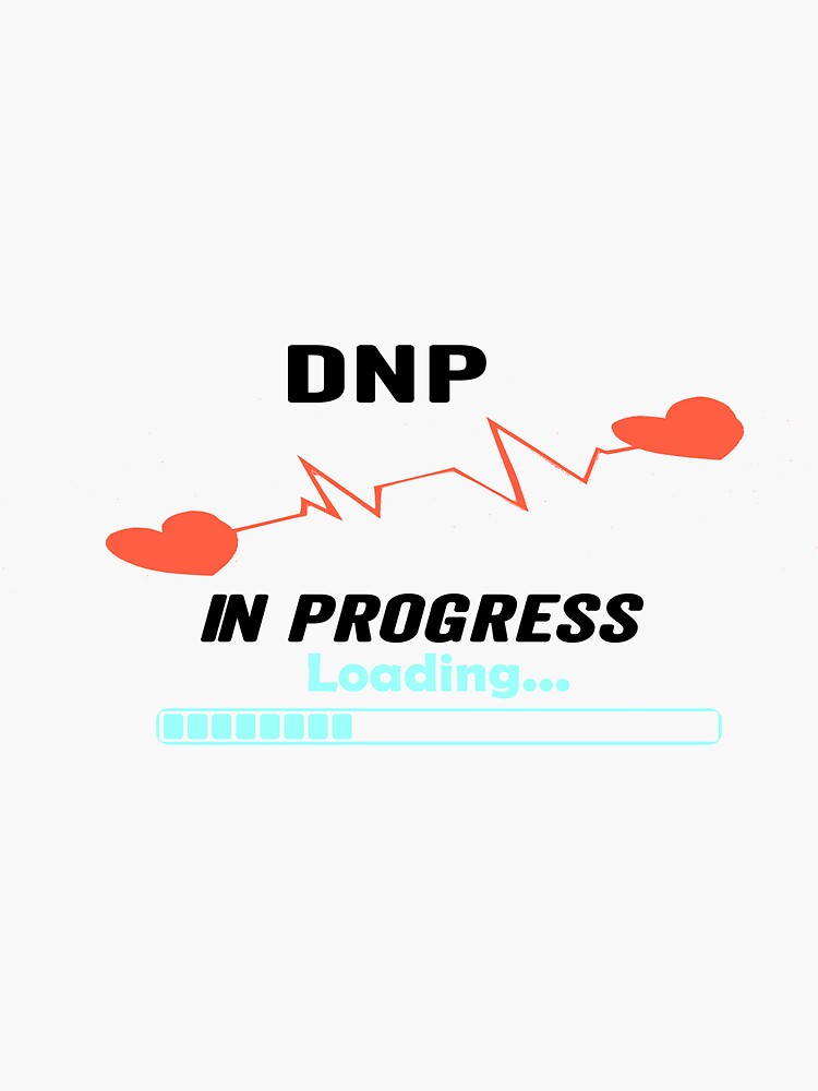 "DNP in progress" Sticker for Sale by Azoradesign | Redbubble