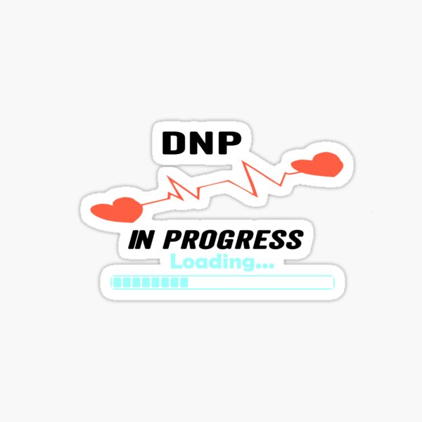 "DNP in progress" Sticker for Sale by Azoradesign | Redbubble