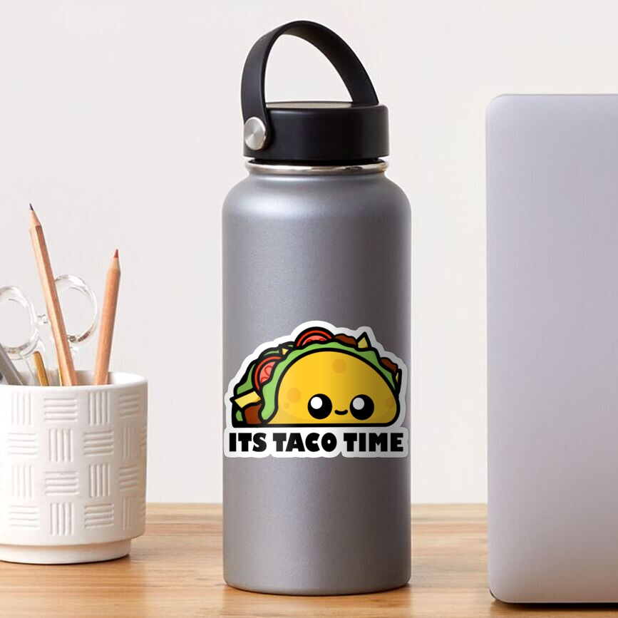 "Cute Cartoon Taco || Its Taco Time || Foodie" Sticker for Sale by ...