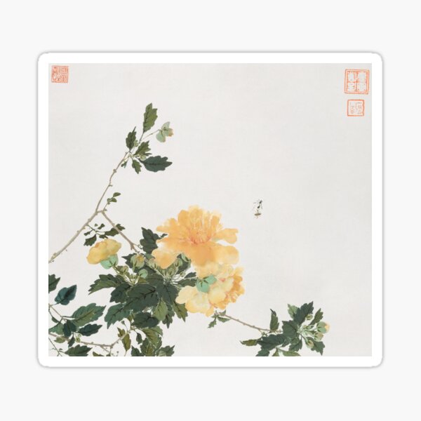 "Insects and Flowers by Jun Lian | Qing Dynasty Art" Sticker for Sale ...