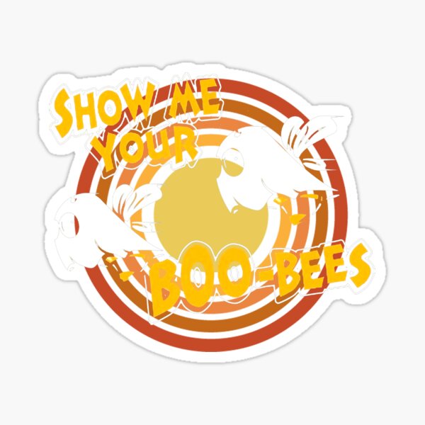 "vintage halloween Boo Bees show me your boo bees gift" Sticker for ...