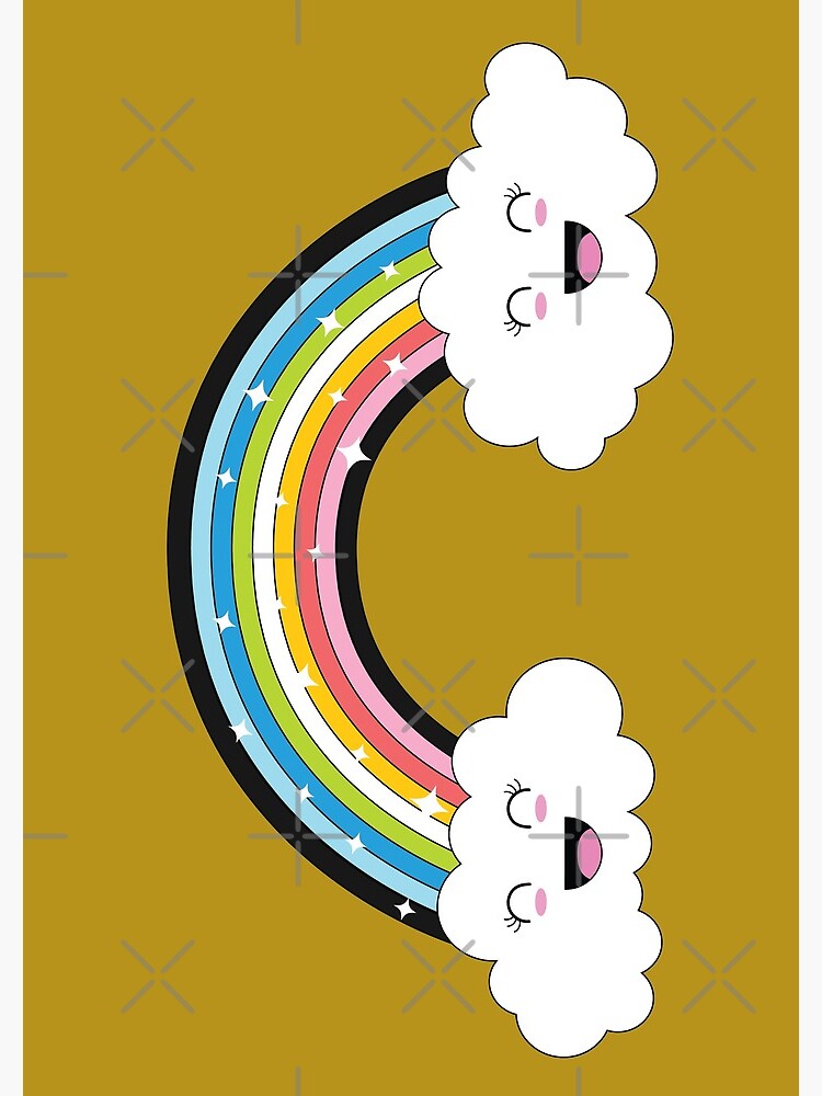 Kawaii Rainbow And Clouds Queer Pride Flag Spiral Notebook For Sale By