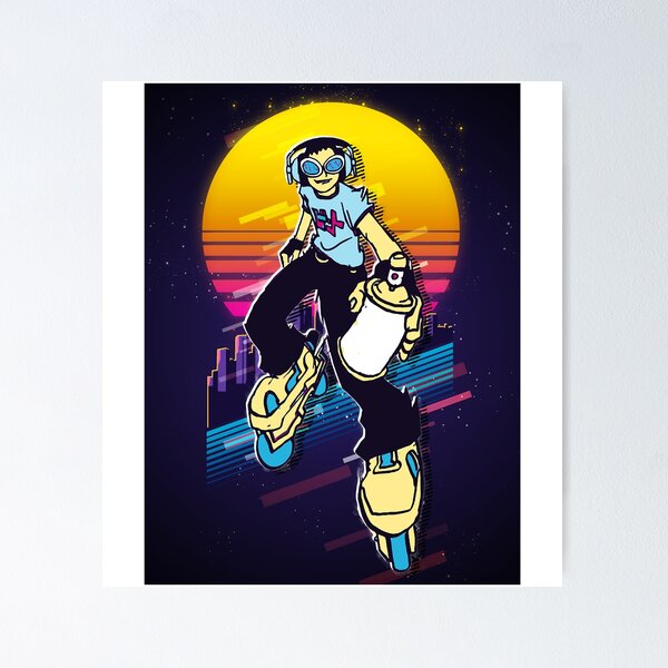 Jet Set Radio Game Action Christmas Posters for Sale | Redbubble