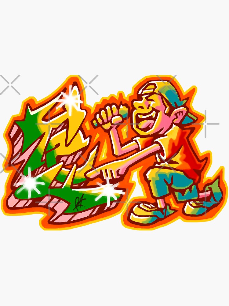 Pegatina «Jet Set Radio Game Action desarrollado por Smilebit controla ...