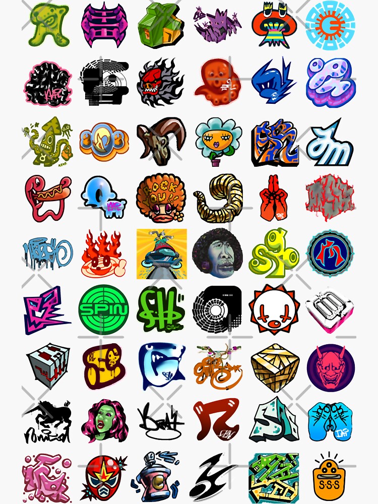 Pegatina «Jet Set Radio Game Action desarrollado por Smilebit controla ...