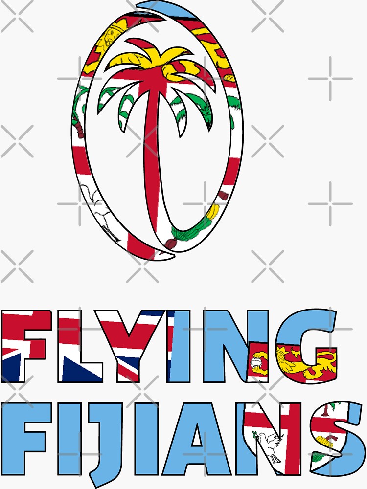 "Fiji Rugby Flag - Flying Fijians" Sticker for Sale by CreativeAliFiji ...