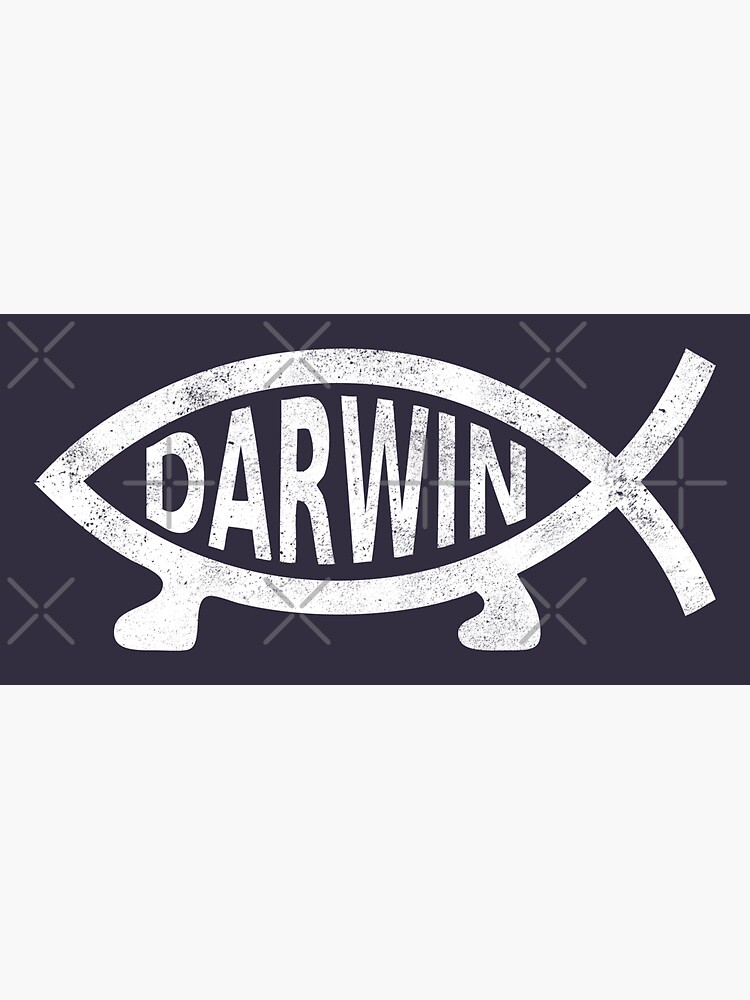 "Darwin Fish [Worn Vintage Look]" Sticker for Sale by politicalamity ...