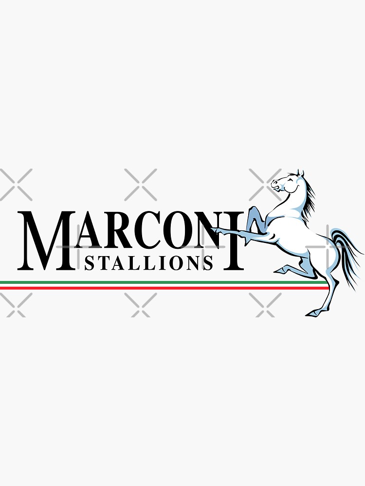"Marconi-logo" Sticker by qnova69 | Redbubble