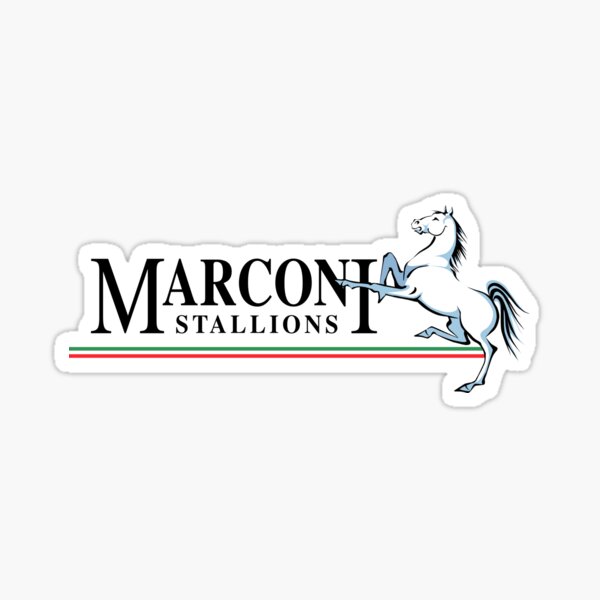 "Marconi-logo" Sticker by qnova69 | Redbubble