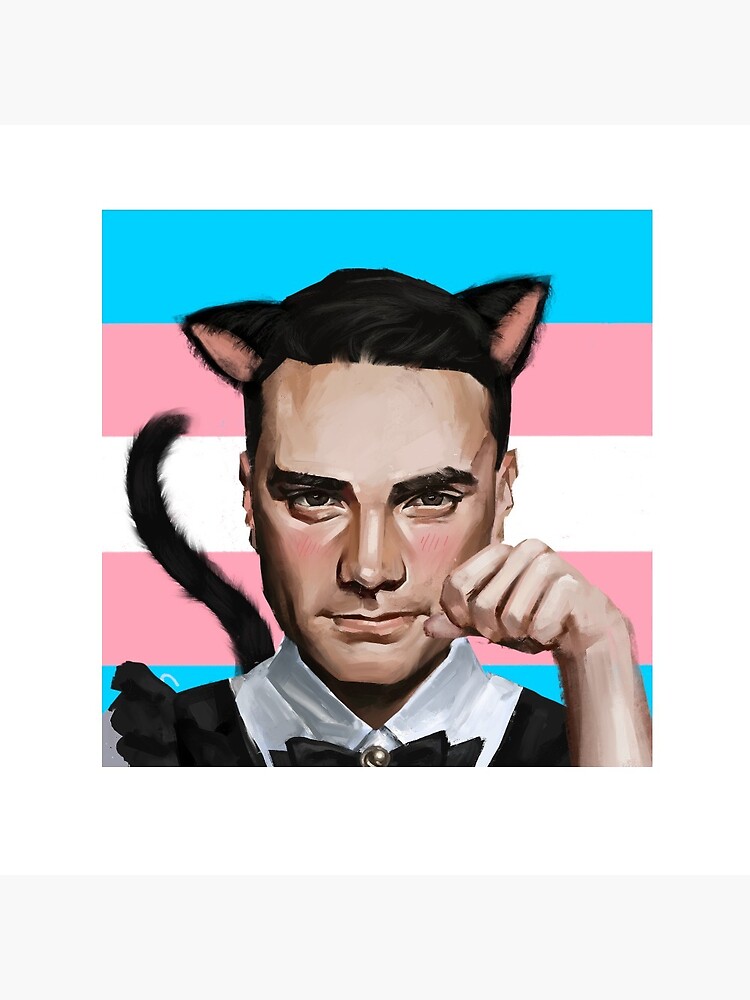 Ben Shapiro Catboy maid Trans pride flag Pin Button sold by Giuseppe ...