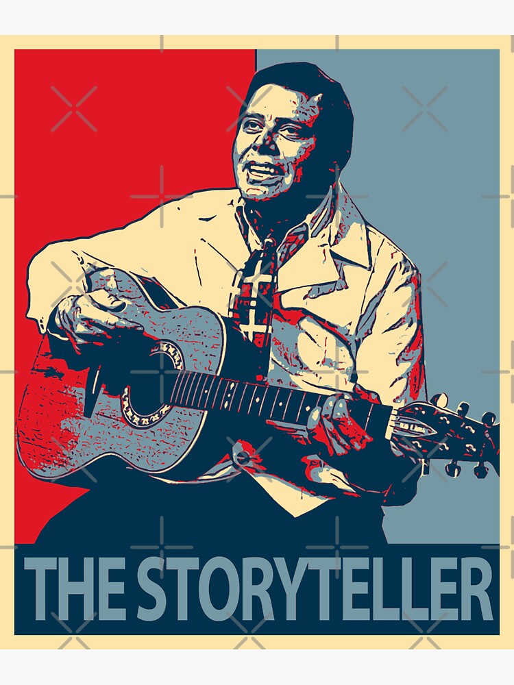 "Tom T Hall - The Storyteller" Sticker for Sale by minhngun812 | Redbubble