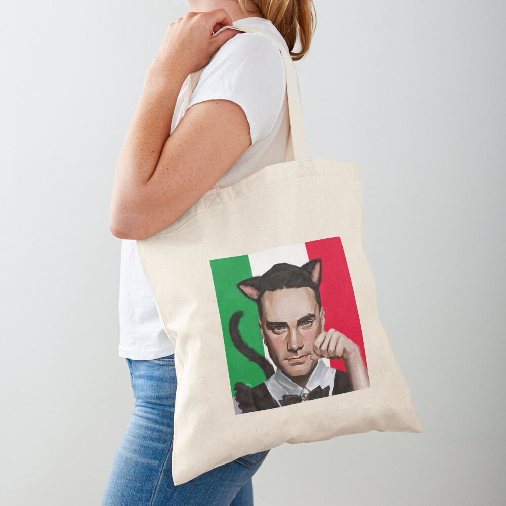 "Ben Shapiro catboy maid Italian pride flag artwork" Tote Bag for Sale ...