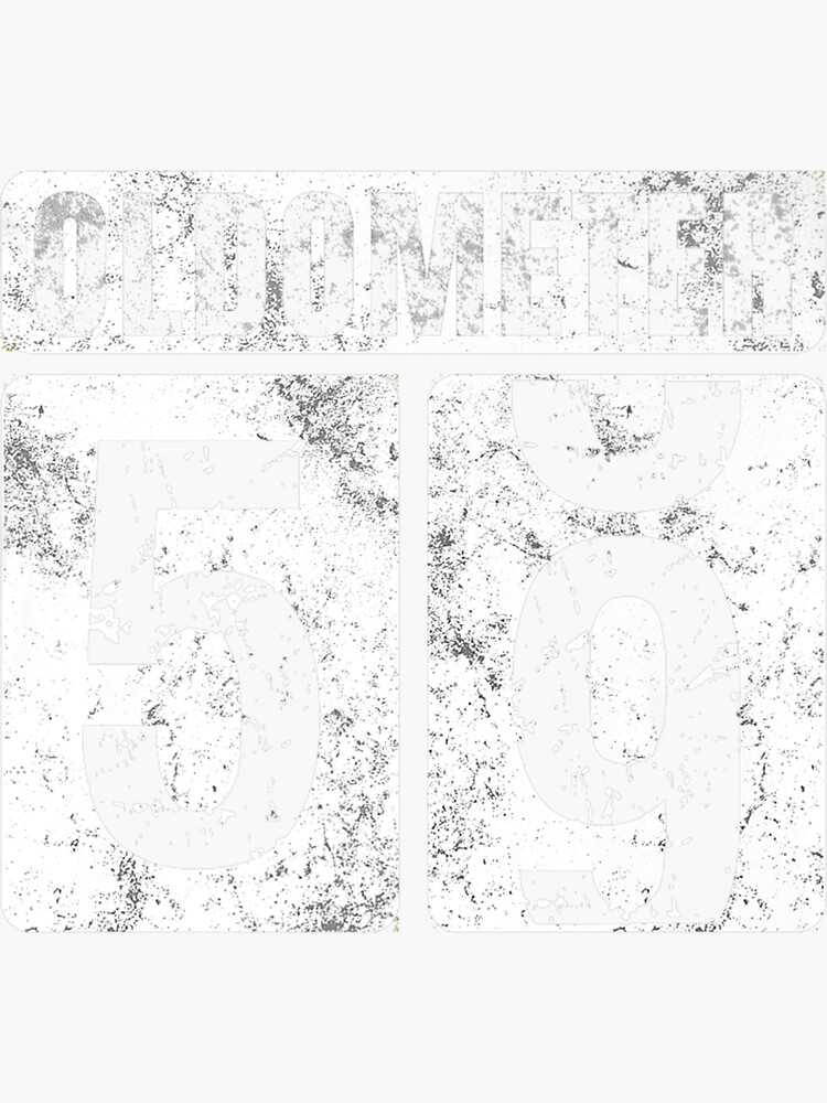 "Oldometer 59 Vintage Funny 59th Birthday Gift Idea Premium " Sticker ...