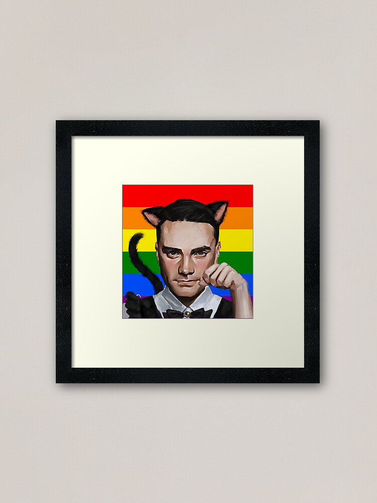 "Ben Shapiro catboy maid pride flag" Framed Art Print for Sale by ...