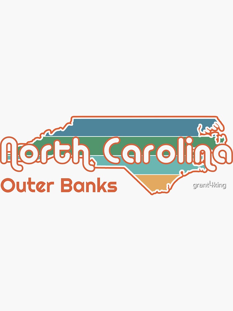 "70s Retro North Carolina OBX Tarheel State Outer Banks NC product ...