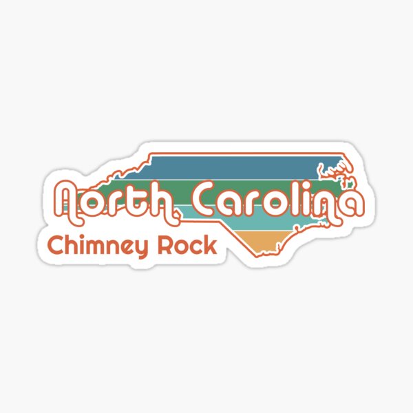 "70s Retro North Carolina The Tarheel State Chimney Rock Park print ...
