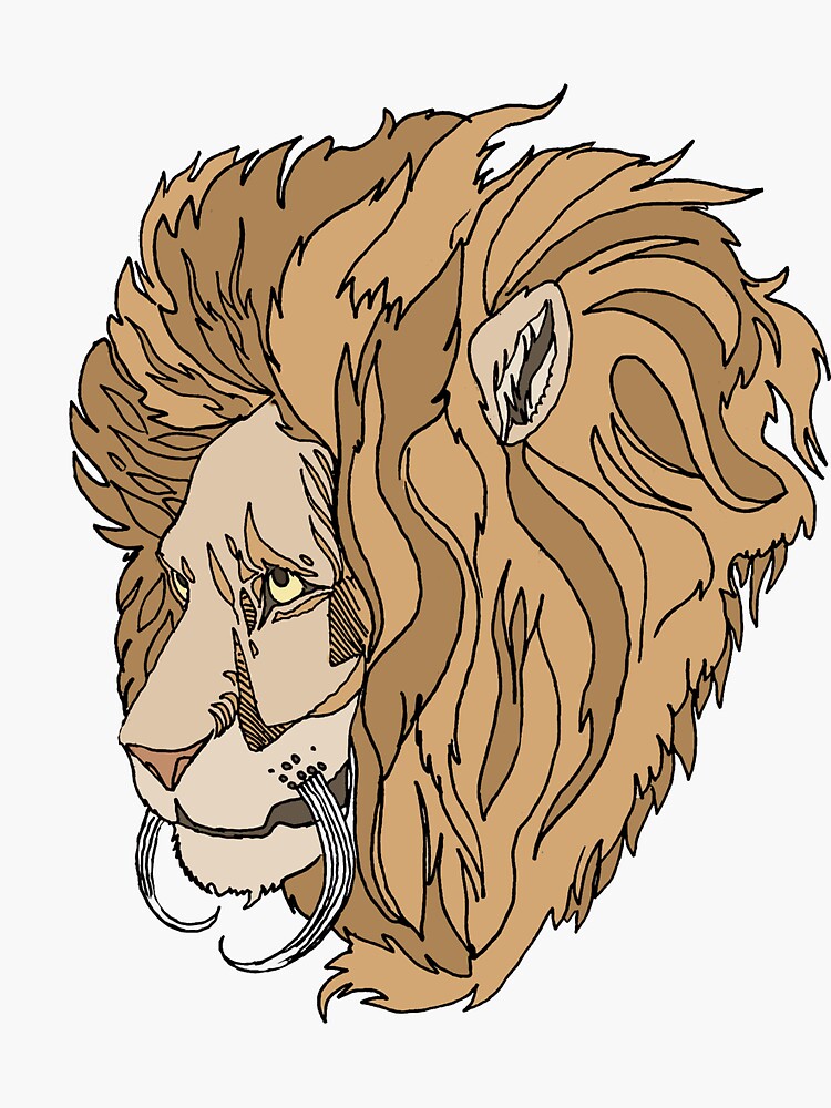 "National Animal of Cameroon: Lion" Sticker for Sale by nationalkingdom ...